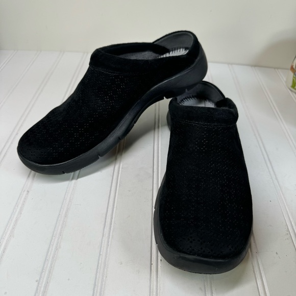 Dansko | Shoes | Dansko Elin Perforated Black Breathable Suede Clogs ...